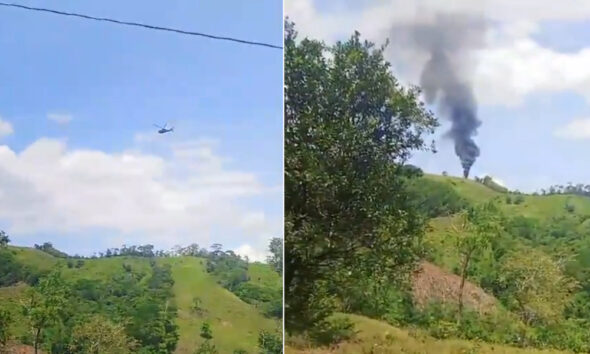 Colombian police helicopter shot down during anti-narcotics mission; 10 ...