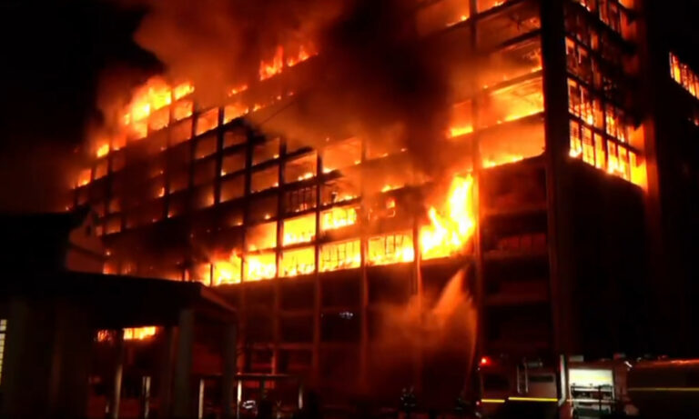 Fire rips through large government building in South Africa’s Eastern ...